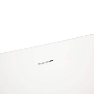 Signature Hardware 918954-64 Winifred 64" Resin Soaking Freestanding Tub with Integrated Drain and Overflow