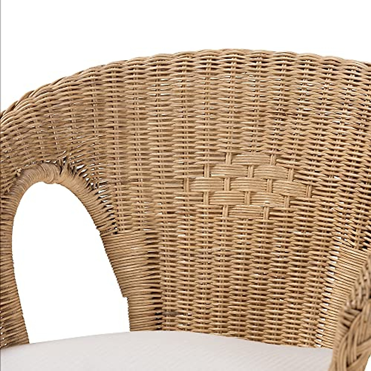 bali & pari Abbey Natural Rattan Dining Chair, One Size