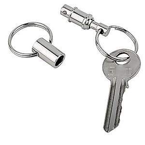 lasenersm 2 Pcs Heavy Duty Dual Key Ring Pull Apart Snap Lock Holder Detachable Key Rings Keychains Lock holder Key Accessory