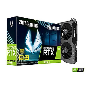 ZOTAC Gaming GeForce RTX™ 3060 Ti Twin Edge OC LHR 8GB GDDR6 256-bit 14 Gbps PCIE 4.0 Graphics Card, IceStorm 2.0 Advanced Cooling, Active Fan Control, Freeze Fan Stop ZT-A30610H-10MLHR