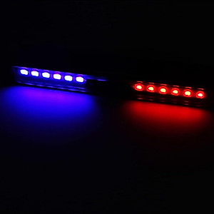 Aolyty Solar Lights Outdoor, 3 Lighting Modes Solar Strobe Lights IP65 Waterproof Solar Warning Lights Bright Warm Light/Red & Blue Light Flashing for Garden Patio Yard Front Door Home (2P)