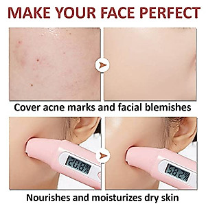 IONSGAKO Mushroom Head Air Cushion CC Cream BB Cream Foundation Makeup Lasting Natural Brighten Moisturizing Concealer Easy to Apply -Nature