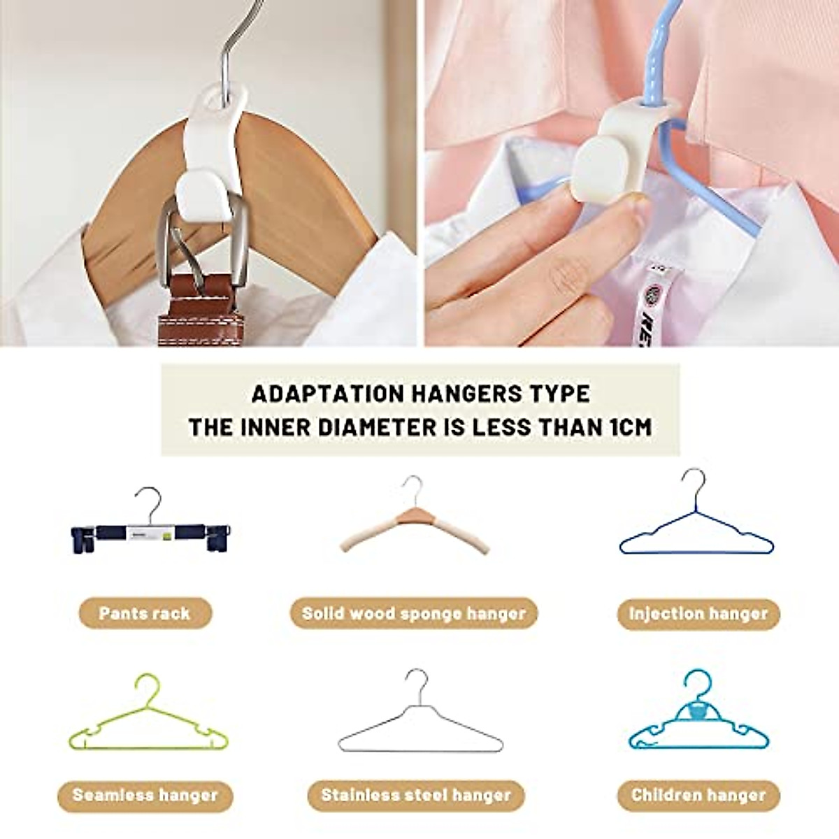 TCIOD 60pcs Hanger Connector Hooks, Space-Saving Cascading Clothes Hook Hanger Plastic Hooks Hanger Hook for Thanksgiving Christmas Decoration