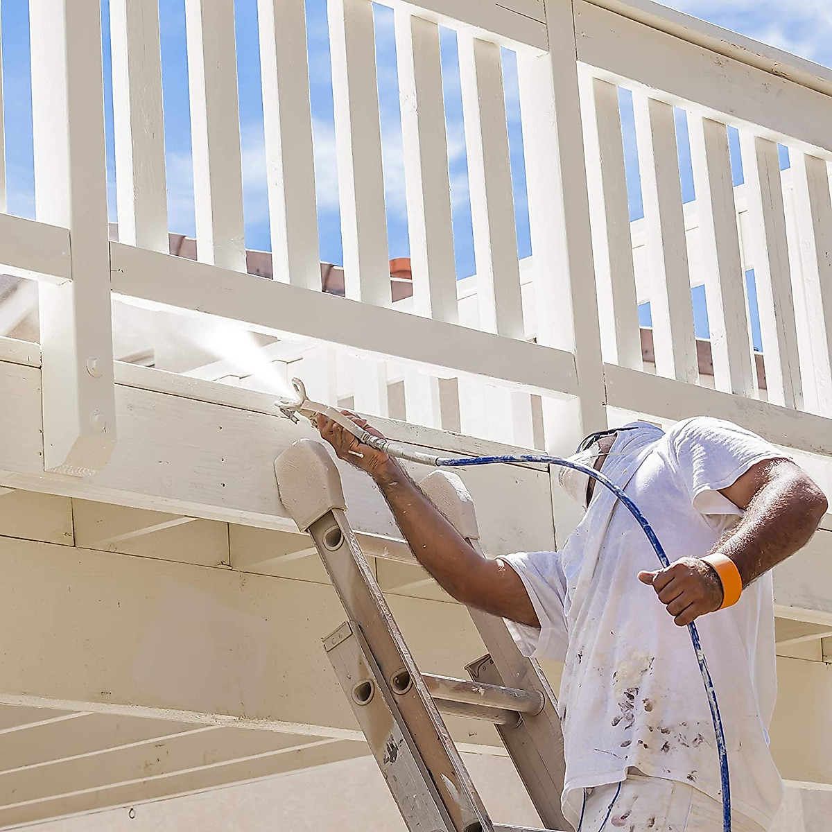 YAMATIC 50 ft. x 1/4 in. Airless Paint Sprayer Hose High Pressure Universal Paint Sprayer Flexible Fiber Tube 3300 PSI