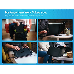 New Mobile Pixels Duex Plus Portable Monitor, 13.3" Full HD 1080P IPS Dual Laptop Monitor, USB C/USB A Plug and Play Portable Display,Windows,Mac,Android,Switch Compatible