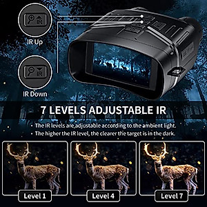 Night Vision Binoculars - Night Vision Goggles for Adults, 3'' Digital Infrared Night Vision can Save Photo and Video with 32GB Memory Card & Rechargeable Lithium Battery