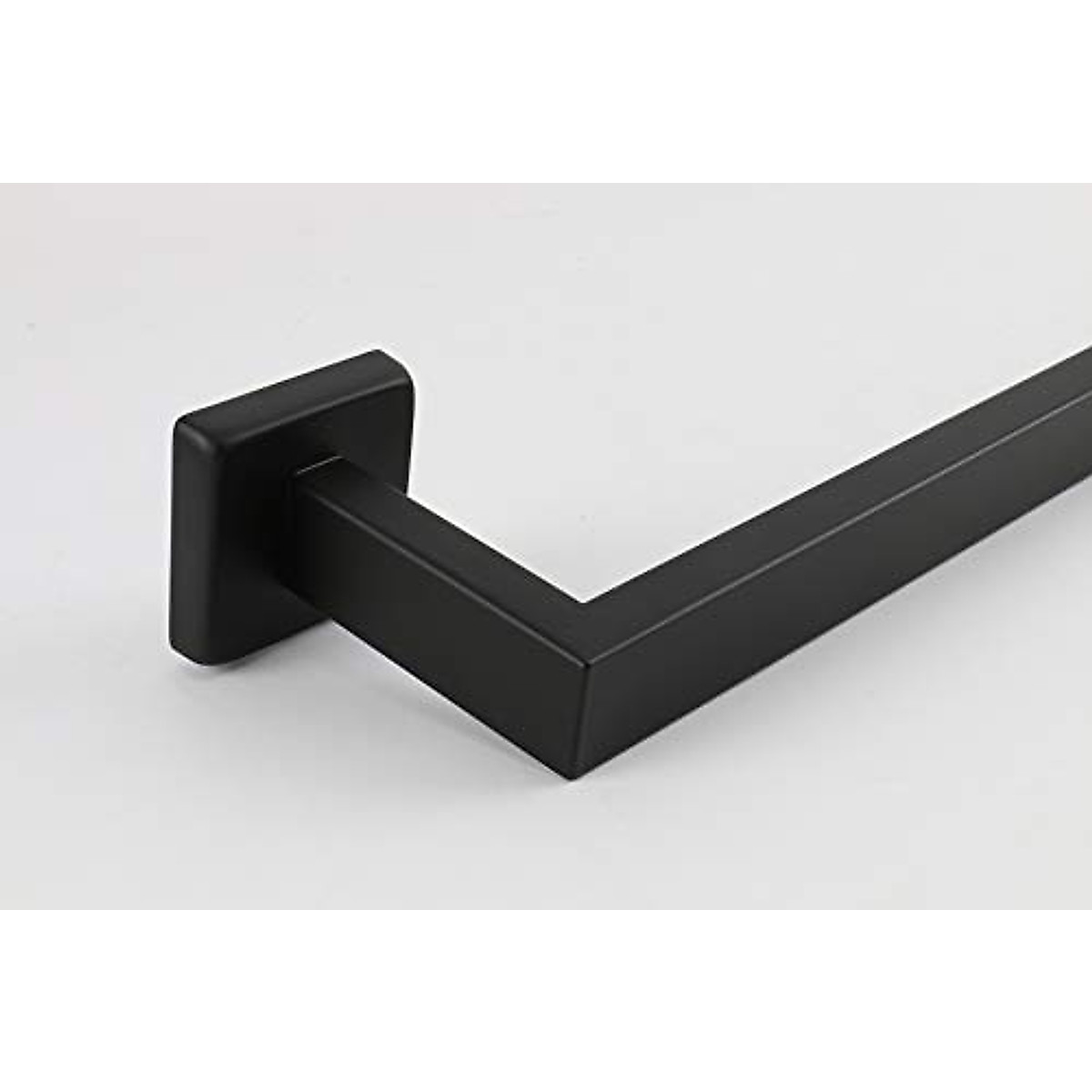 TocTen Bath Towel Rack - Square Base Thicken SUS304 Stainless Steel Towel Bar for Bathroom, Bathroom Accessories Towel Rod Heavy Duty Wall Mounted Towel Holder. (Black, 20)