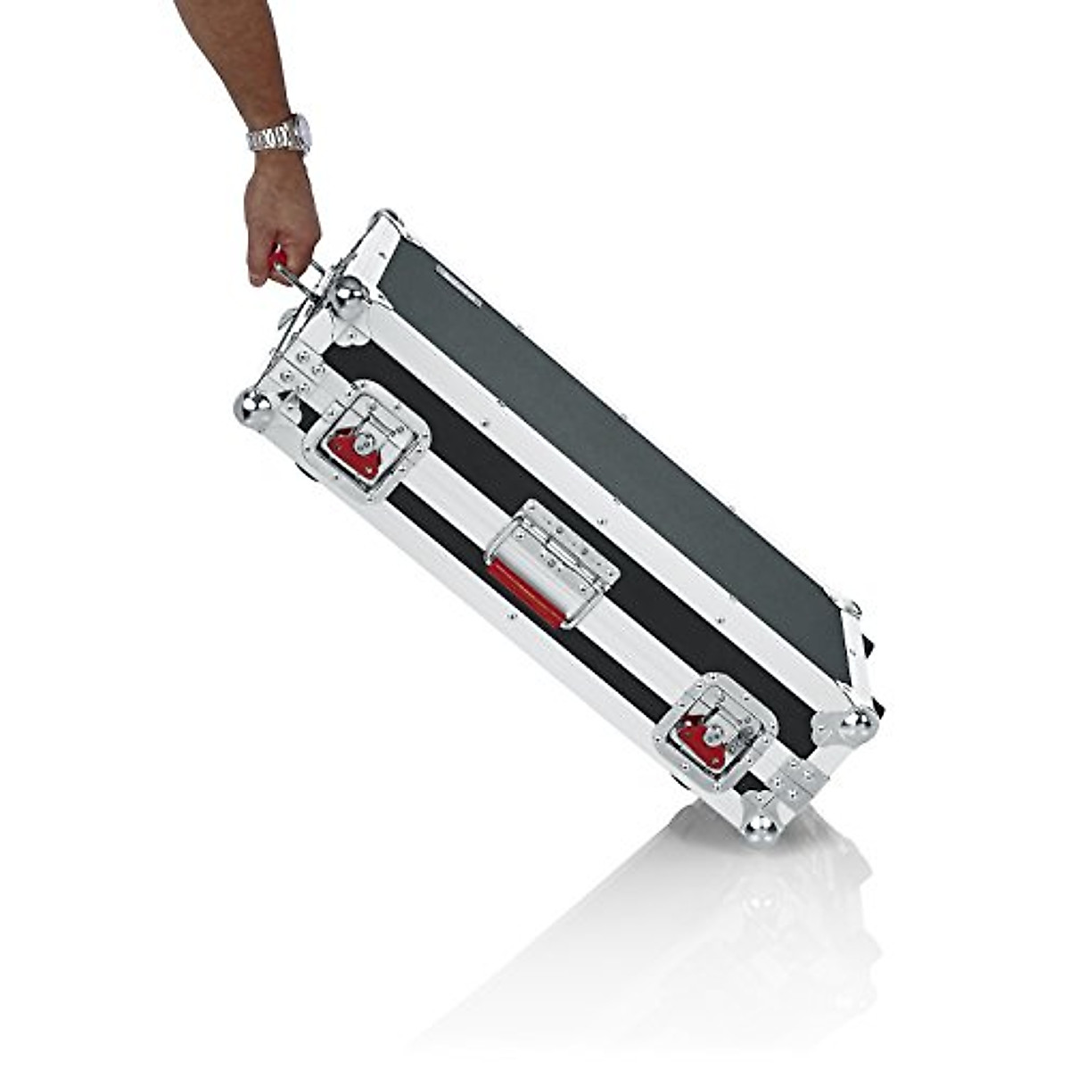 Gator Cases G-TOUR Series Gutiar Pedal board with ATA Road Case, Wheels and Pull Handle; Large: 24" x 11" (G-TOUR PEDALBOARD-LGW) , Black