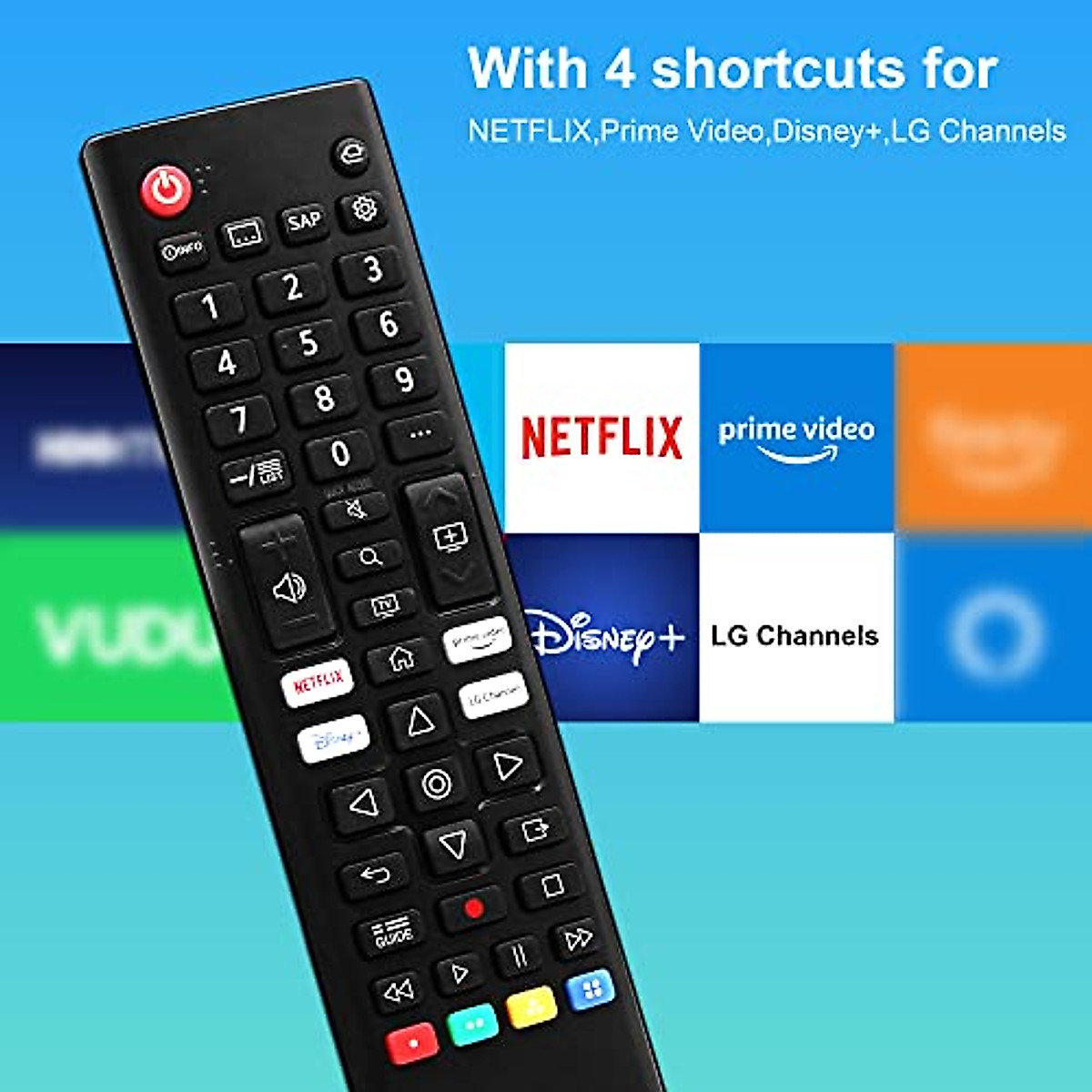 【Pack of 2】 2023 New Universal Remote Control Replacement for LG-TV-Remote,Compatible for All LG UHD OLED QNED LCD Webos NancoCell 4K 8K Smart TV with Netflix,Prime Video,Disney,LG Channels Button