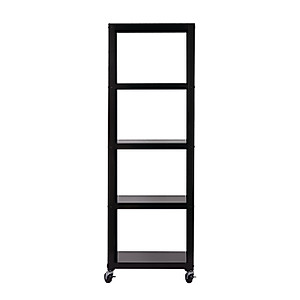 Space Solutions RTA 72-inch High Mobile 5-Shelf Metal Bookcase Black