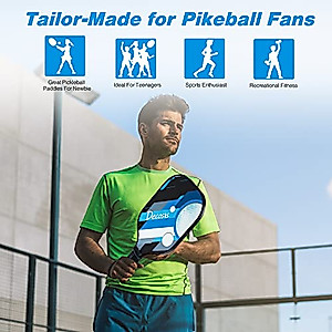 Decosis Pickleball Paddles Set of 2, USAPA Approved Pickleball Set, Lightweight Fiberglass Surface Pickleball Raquettes with 2 Indoors & 2 Outdoors Balls, Portable Carry Bag, Gifts for Men & Women