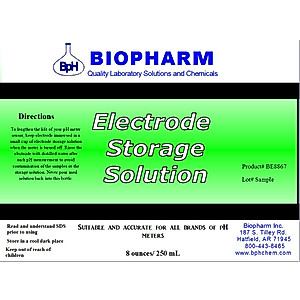 pH Buffer Calibration Solution 3-Pack: pH 4.00 Buffer, pH 7.00 Buffer, and Electrode Storage Solution — 250 mL (8.4 fl oz) Each — NIST Traceable Reference Standards for All pH Meters