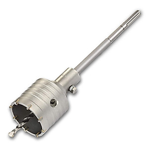 GRAFF 4 Inch SDS Max Rotary Hammer Core Bit - Core Drill Bit for Concrete, Masonry, Cement, Silicate Brick - Concrete Hole Saw with SDS Max Shank 20'' (500mm) and Center Drill