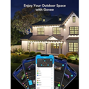 Govee Outdoor Smart Plug, 3-in-1 Compact Outdoor WiFi Bluetooth Plug, Conical Waterproof Design, 15A Outdoor Smart Outlet with Timer, Compatible with Alexa and Google Assistant, No Hub Required