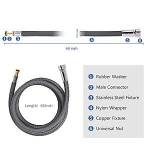 Replacement Hose kit for Moen Kitchen Faucets (Pulldown 150259)