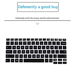 MUBUY Keyboard Cover Design for 13.3" Dell Latitude 5000 Series 5300 5310 Laptop and Dell Latitude 7000 7300 13.3" Laptop Keyboard Protective Skin Without Pointing-Black