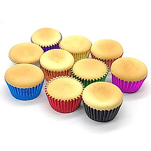 Mombake Standard Black Foil Cupcake Liners Muffin Baking Cups for Party and More, 100-Count
