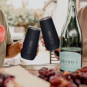 BrüMate 12oz Insulated Champagne Flute With Flip-Top Lid - Made With Vacuum Insulated Stainless Steel (Glitter Mermaid)