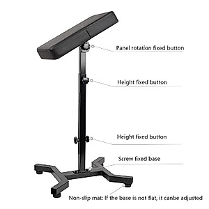 HUOXOU Tattoo Arm Rest, Tattoo Chair for client, Tattoo Armrest Stand, Four-corner base Stability Strongly, Adjustable Height, Thicken Soft Sponge Pad, Foldable Arm Rest Tattoo for Artist