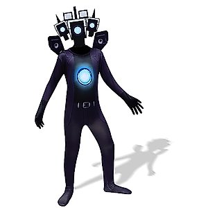 ASAOHAO Kids Halloween Outfit Boys Girls Vedio Game Character Jumpsuit Novelty Bodysuit