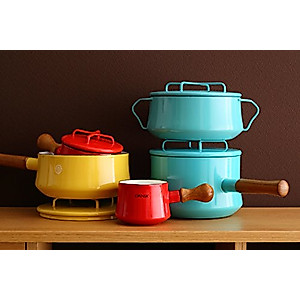 DANSK 833297 Koben Style Double Handed Pot, 7.1 inches (18 cm), 2.2 L., Induction Compatible, Turquoise/Teal, Oven Safe, Enameled