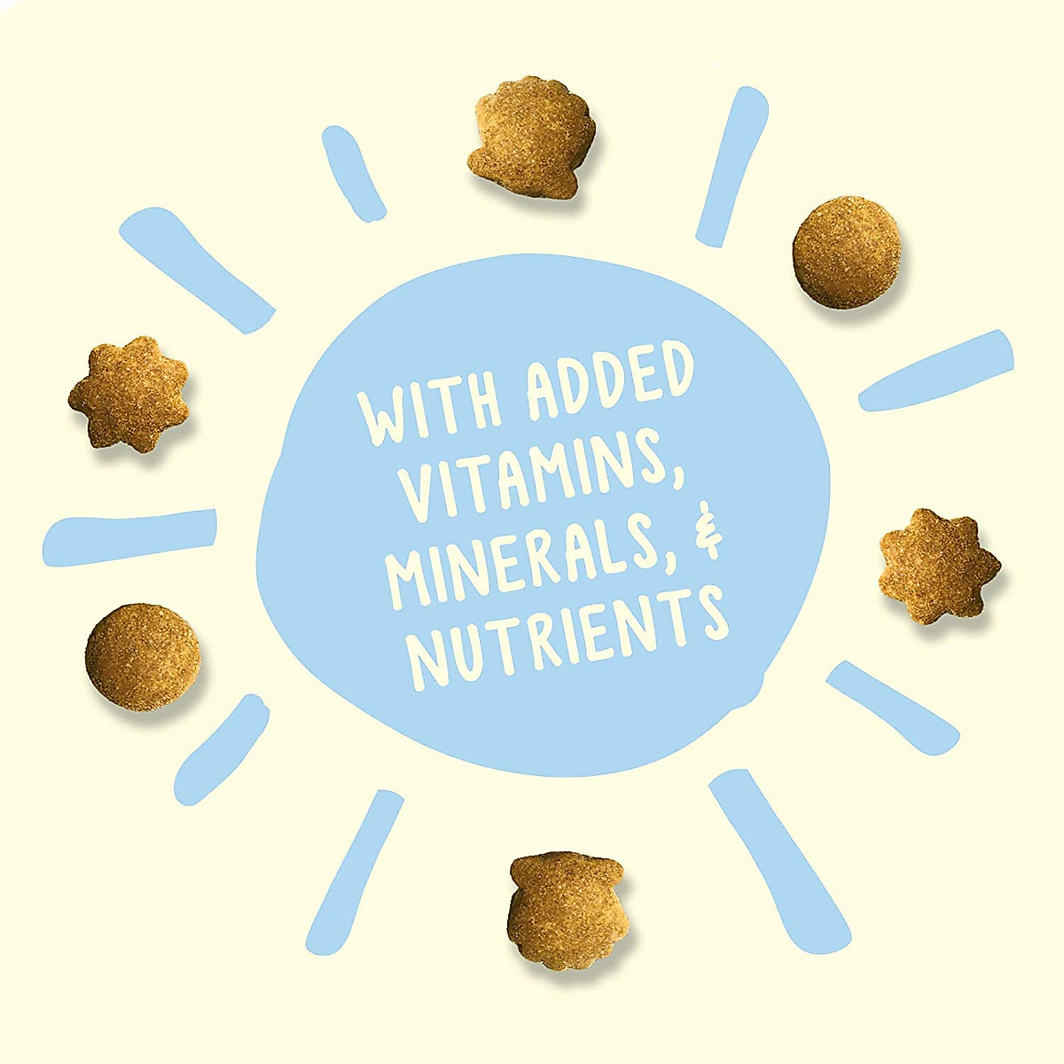 Aurora Pet Variety Pack (5) Friskies Party Mix Natural YUMS Cat Treats (Salmon, Tuna, Chicken, Shrimp, Catnip) 2.1-oz Each with AuroraPet Wipes