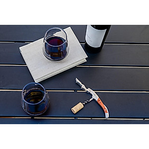 LEXABEL Wine Set - Unbreakable Tritan Wine Glasses Set of 2 with Bottle Opener, Aerator, Preserver & Stoppers - Perfect Accessories for Wine Lovers, Christmas & Halloween Wedding Gift (for Red Wine)