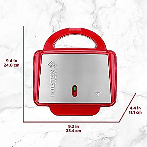 Holstein Housewares - Non-Stick Cupcake Maker, Red - Makes 6 Cup Cakes, Muffins, Cinnamon Buns, and more