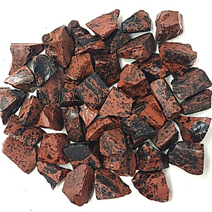 PEKMAR 100g Bulk Natural Raw Red Obsidian Rough Stone Quartz Crystals Rock Aquarium Home Room Decoration Pendant