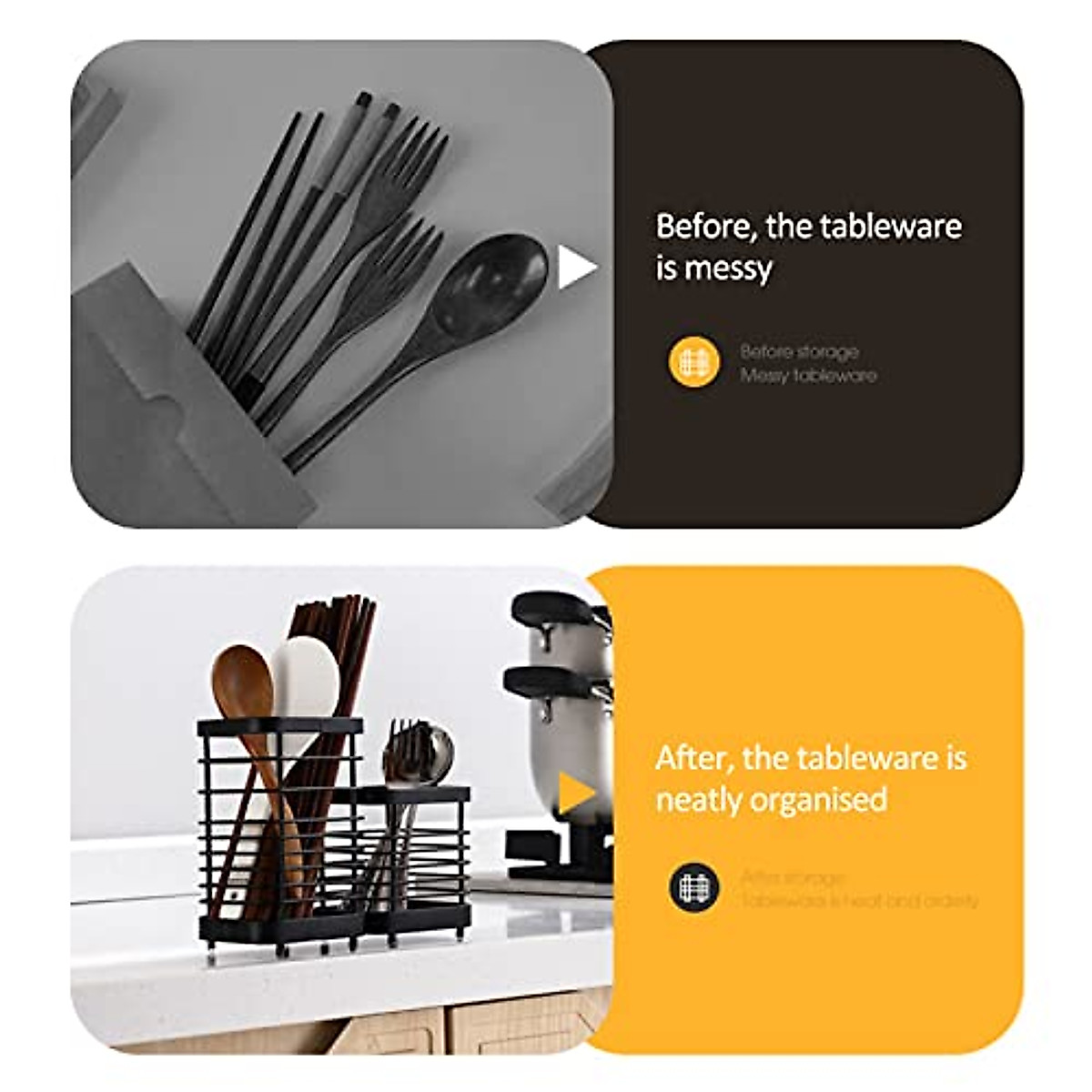 Caluself Utensil Holder for Kitchen Counter,Cooking Utensil Holder for Spatula Spoon,Wire Utensil Organizer,Metal Stainless Steel Utensil Holder,Kitchen Utensil Holder for Countertop