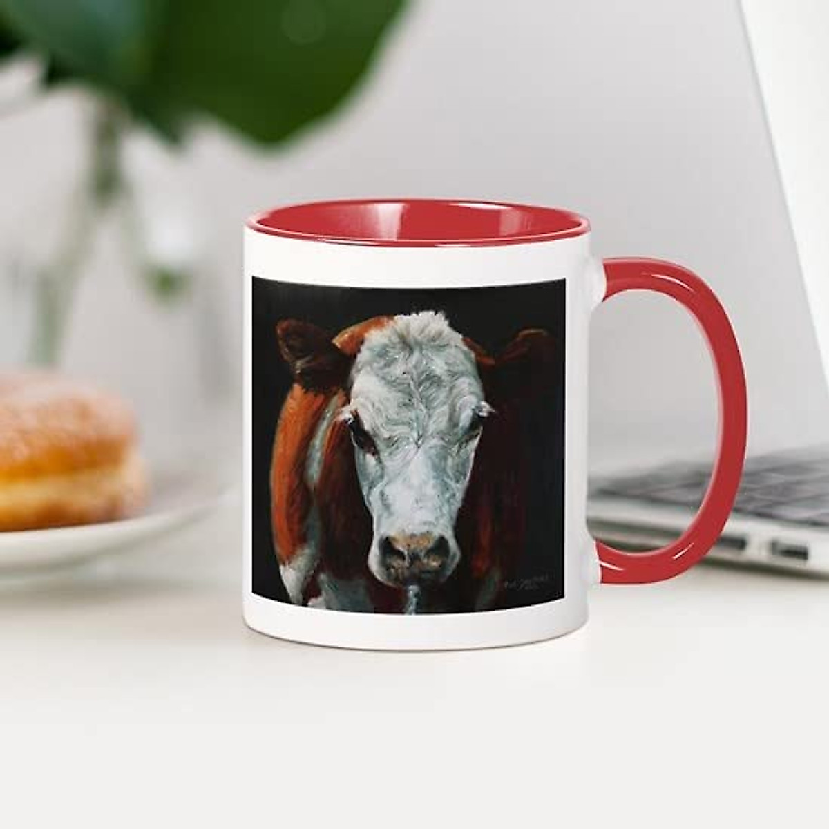 CafePress Hereford Cattle Mug Ceramic Coffee Mug, Tea Cup 11 oz