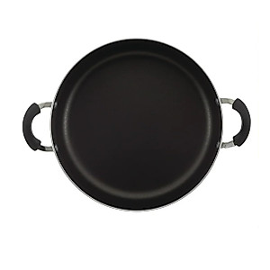 Generic 14-inch Easy Clean Nonstick Family Pan, Jumbo Cooker with Lid (Black), 15.37
