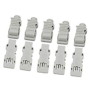 10pcs EKG Clips Multi-Function ECG/EKG 3.0 Needle to Tab Adapters - 989803166031 White