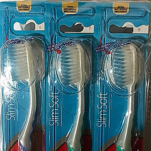 Colgate Slim Soft Gliding Tips Toothbrush, Extra Soft, Compact Head - Pack of 6