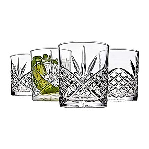 Godinger Old Fashioned Whiskey Glasses, Shatterproof and Reusable Acrylic - Dublin Collection, Set of 4