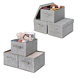 GRANNY SAYS Bundle of 3-Pack Rectangle Storage Bins & 3-Pack Storage Bins with Lids