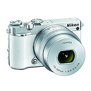 Nikon 1 J5 Mirrorless Digital Camera w/ 10-30mm PD-ZOOM Lens (White)
