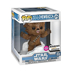 POP Funko Deluxe Star Wars: Battle at Echo Base Series Action Figure Chewbacca (Flocked), Amazon Exclusive, Figure 3 of 6