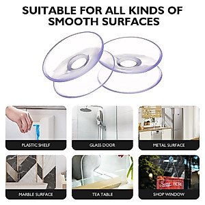 Zerodeko 10pcs Clear Bumpers Plastic Shims Double Sided Suction Cups Plastic Two Sided Suction Cups Glass Suckers Sucker Pad Without Hook Hanger Hook up Table Mat Mirror Desktop