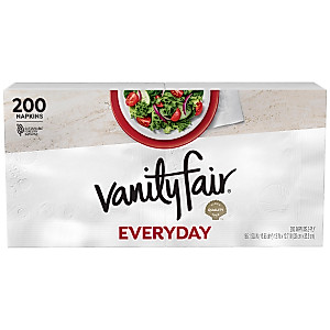 Vanity Fair Everyday Napkins, 200 Count (Pack of 1) (Packaging Design May Vary)