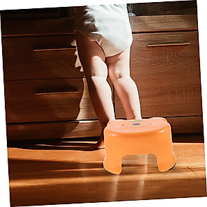 jojofuny Training Footstool Stools Baby Chairs Stool and Living Room Anti- Supplies Bathroom Anti-Skid Foot Skid Potty Home Helper Toilet Step Orange Kitchen Pregnant Cartoon for Kids