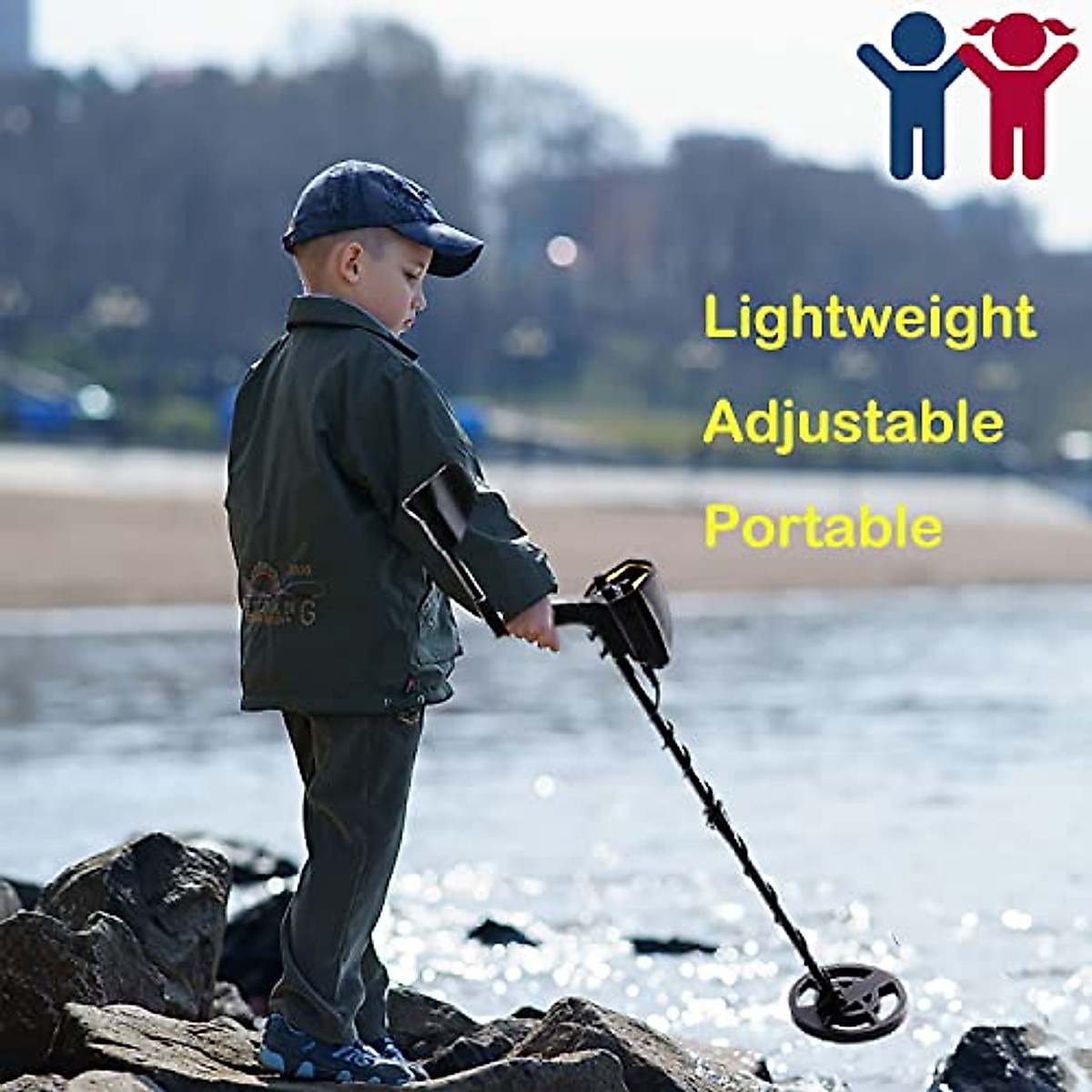 TECLUNG Metal Detector for Adults & Kids, High Accuracy Gold Detectors, Lightweight Metal Detectors, [All Metal & DISC Mode], 8" Waterproof Search Coil for Detecting Gold, Coin, Treasure Hunting