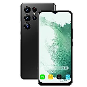 ASHATA S22 Ultra Unlocked Smartphone, 4G 5G Unlocked Cell Phone, 6.6 Inch HD Screen Dual SIM Face Recognition Smartphone, Dura HD Camera 48MP 72MP(Black US)