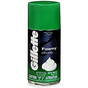 Gillette Foamy Shaving Cream Menthol 11 oz. (Pack of 3)
