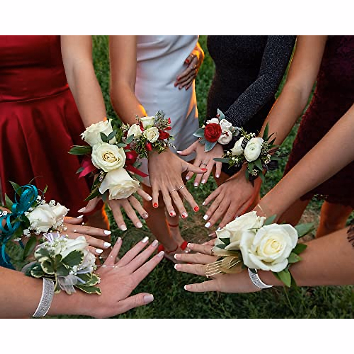 Elastic Wrist Corsage Bands, Elastic Wristlets for Wedding Prom Flowers (24 Pieces)