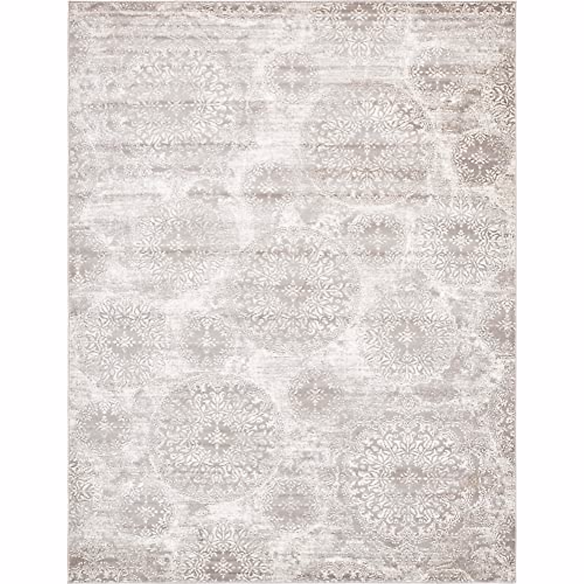 Unique Loom Sofia Collection Area Rug - Grand (9' x 12' 2", Light Gray/ Ivory)