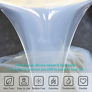 Silicone Mold Making Kit - Liquid Translucent Silicone Rubber for Silicone Molds Making, DIY Epoxy Resin Mold - Easy 1:1 Mixing Ratio Silicone for Casting, Jewelry Making, Manual, Craft(10.6oz/240ml)