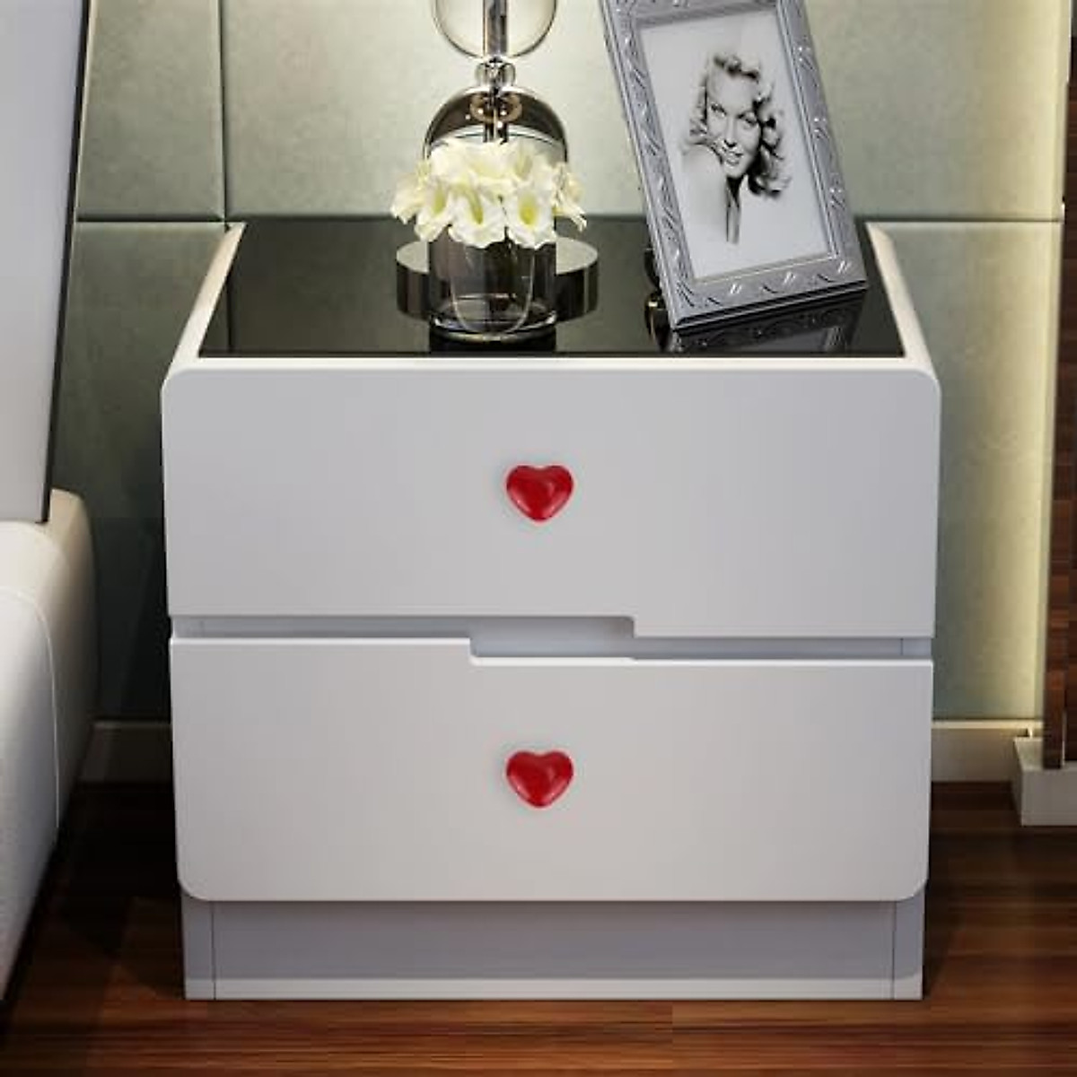 Love Heart Shaped Toilet Tank Button Toilet Press Tool Women Manicures Toilet Lid Cover Lifter Handle Sticky Drawer Pull Handle Toilet Flush Tank Button Aid Bathroom (Red)