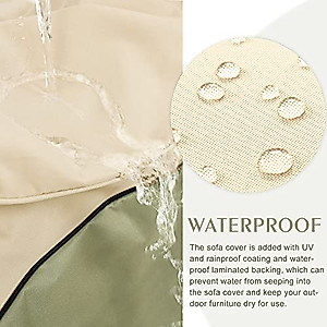 KylinLucky Outdoor Furniture Sofa Covers Waterproof, 2-Seater Patio Loveseat Bench Couch Covers Fits up to 78 x 42 x 30 inches