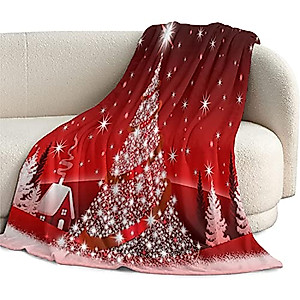 Christmas Blanket Super Soft Throw Blanket, Light Weight Plush Christmas Tree Blankets Living Room Sofa Beding for Kids Adults for All Season 50"X60", Throw Blanket Warm Fuzzy Plush Blanket